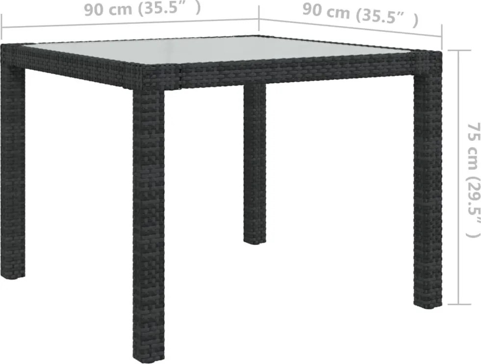 vidaXL 3dílný zahradní jídelní set s poduškami polyratan [3094825] Barva: Béžová