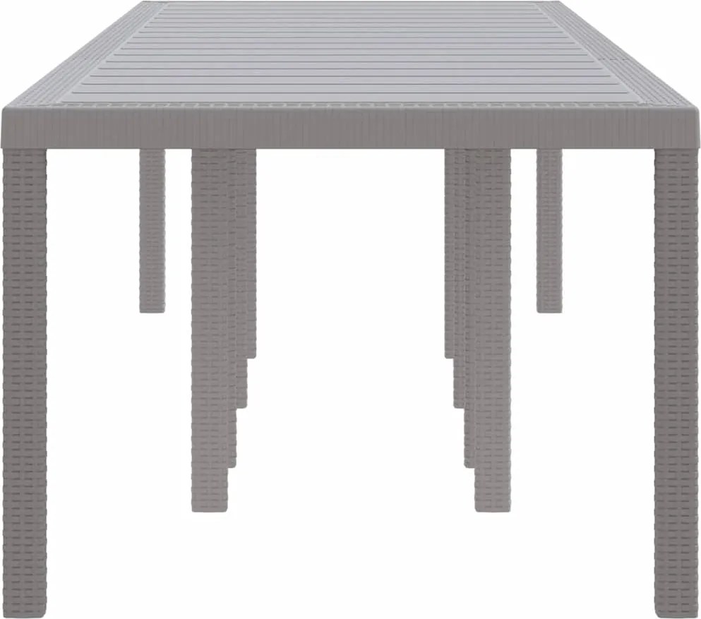 Zahradní stůl Světle šedá 300 x 100 x 73 cm polyratan 3378523