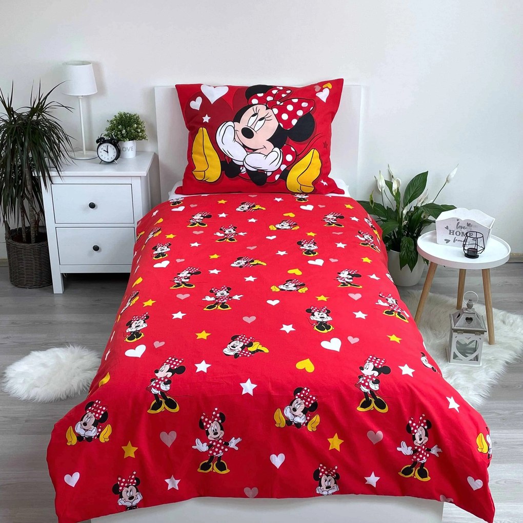 minnie mouse Dětské bavlněné povlečení Minnie Red heart