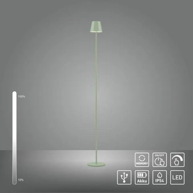 LD 19252-43 LED bateriové svítidlo zelené, stojací a stolní lampa, dotykový stmívač, IP54 pro venkovní použití 3000K - JUST LIGHT