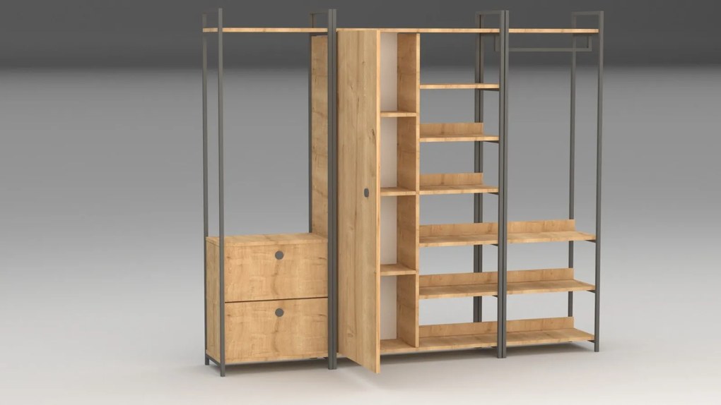Kalune design Otevřená šatní skříň OKAN