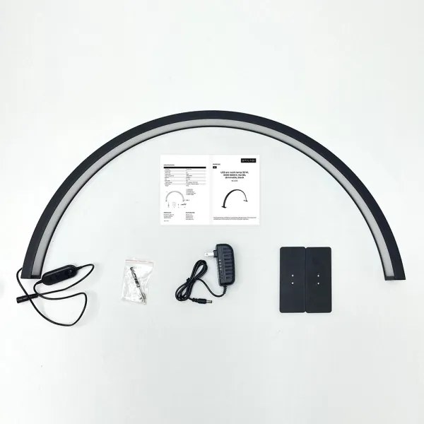 Brilagi - LED Stmívatelná oblouková lampa RADIO LED/30W/24/230V 3000-6500K černá