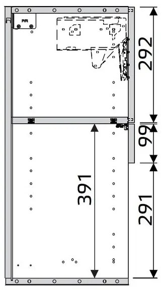 EBS EH60M1DD Skříňka horní výklopná pro mikrovlnnou troubu, 60 cm, dub arlington 1 set