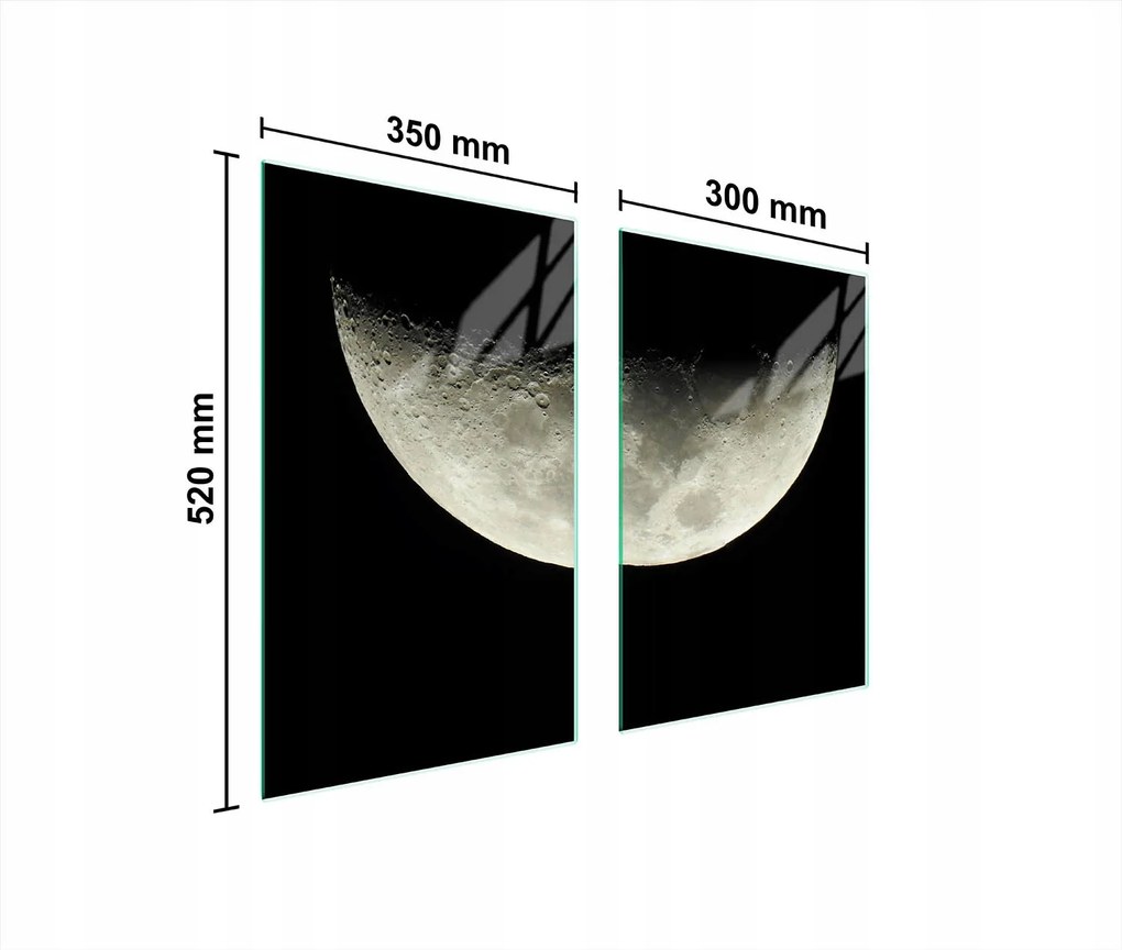 Skleněná Ochranná Deska Do Kuchyně 65x52 Měsíc