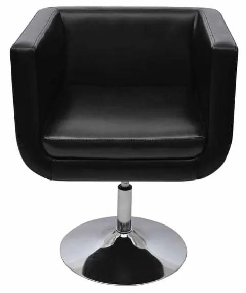 vidaXL Barové židle 2 ks, umělá kůže, černá
