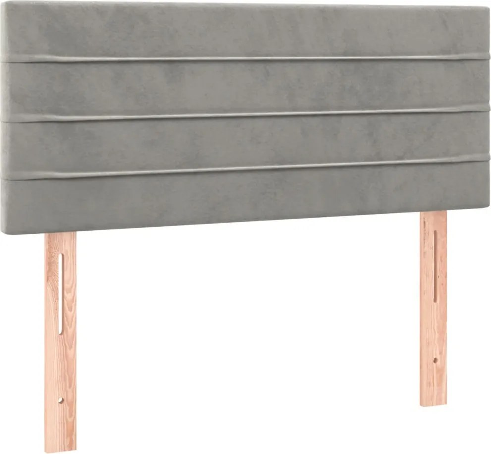 Box spring postel s matrací světle šedá 120x190 cm samet 3269843