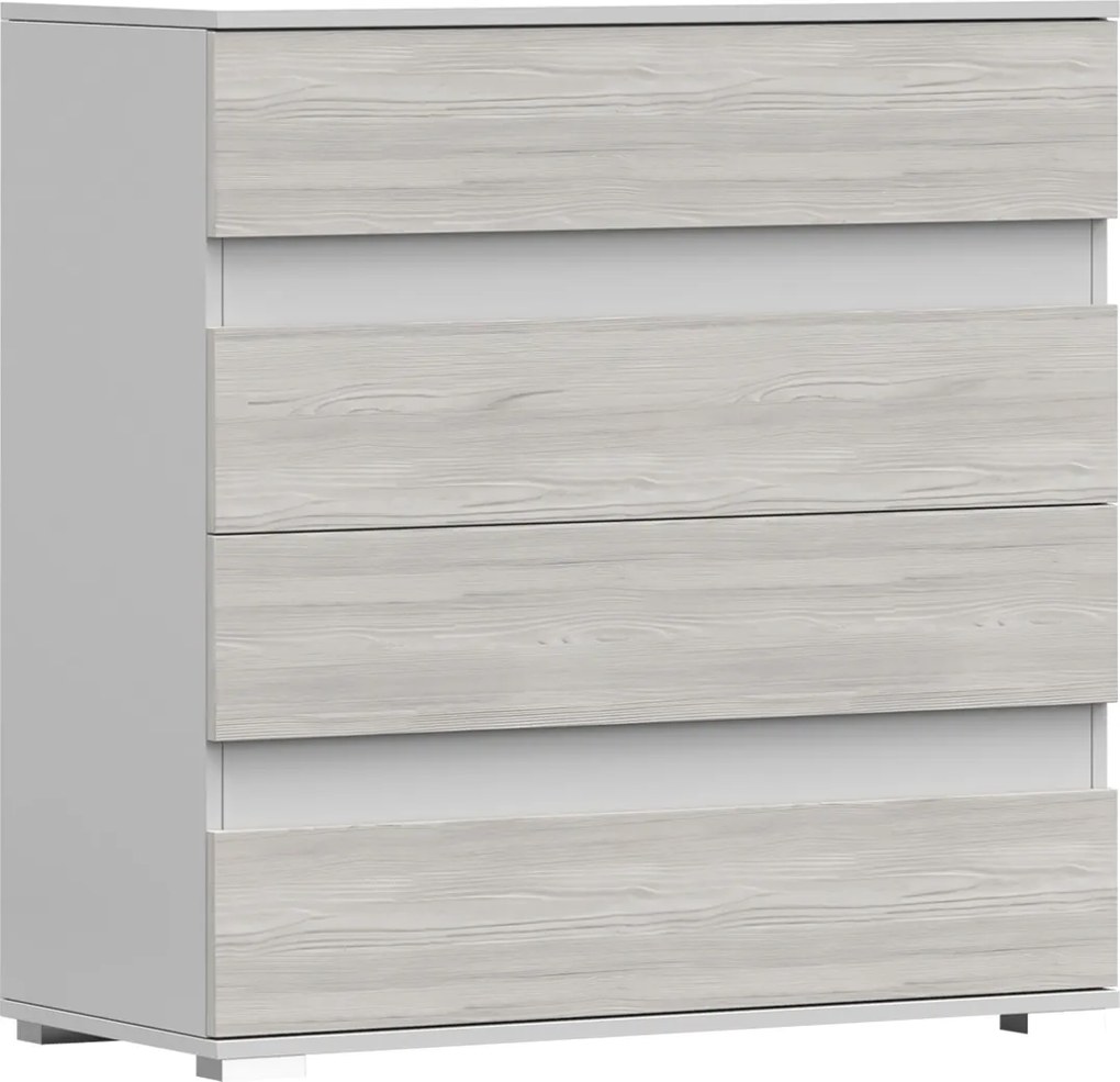 IDZ Komoda HELIOS 4S 46, 90 cm Dub Kathult/Bílá