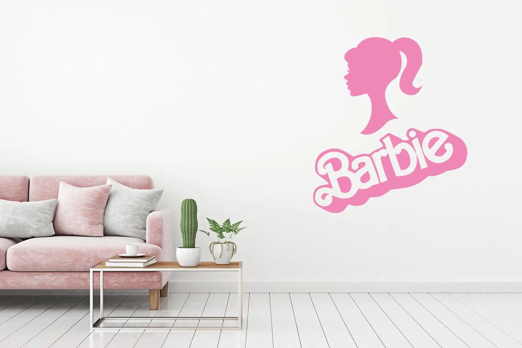 Lepy.cz Samolepka na zeď Barbie Velikost (šířka x výška): 45x51cm, Barevná varianta: Nugátová hnědá