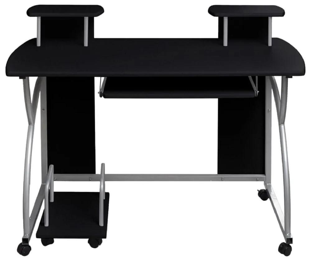 Petromila Počítačový stůl černý 110 x 52 x 88,5 cm kompozitní dřevo