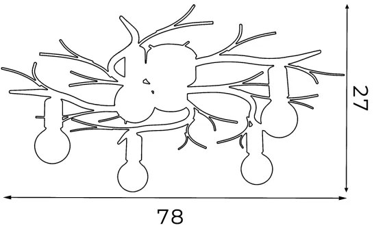 Stropní svítidlo GARNISH 5xE27/15W/230V bílá/patina