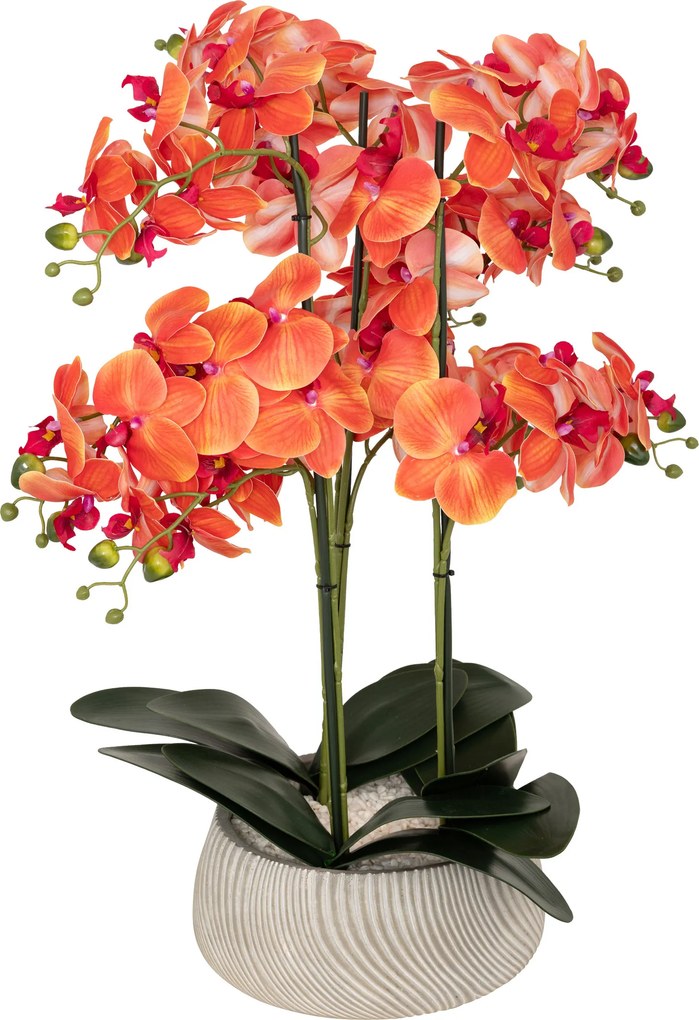 Umělá orchidej SANAE v květináči, 65 cm