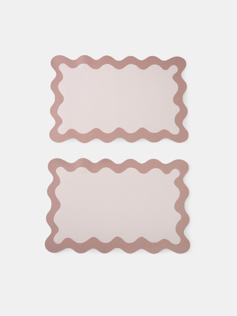 Sinsay - Prostírání se zvlněným okrajem 2 pack - béžová