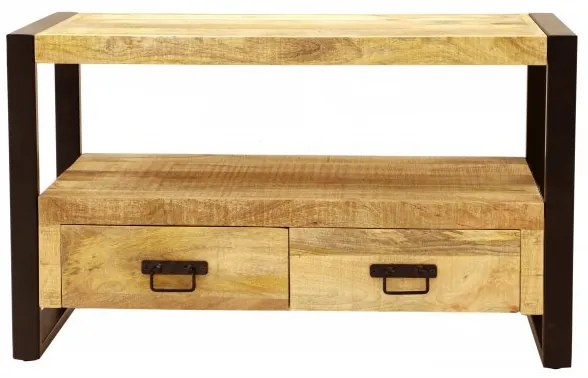 Indický nábytek - TV stolek Retro 100x60x45 z indického masivu mango Mango natural