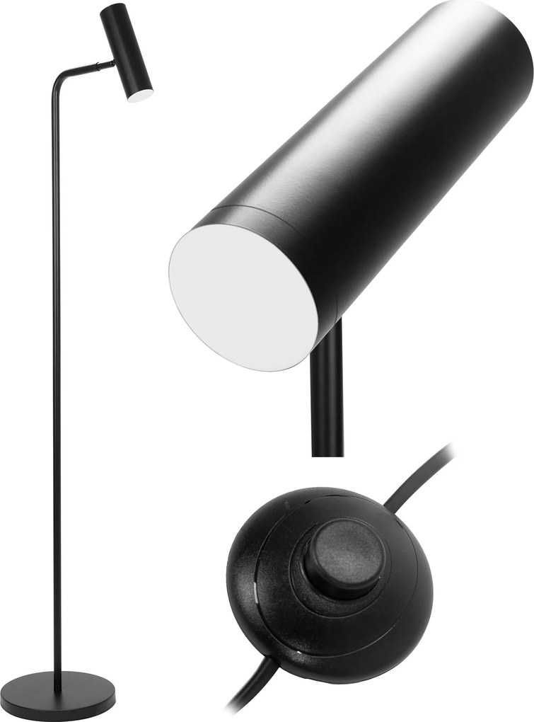 Toolight Toolight, LED podlahová lampa APP965-1F, černá matná, OSW-04050