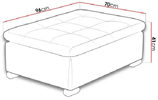 Taburet do obýváku NELLI 2 - černý 1