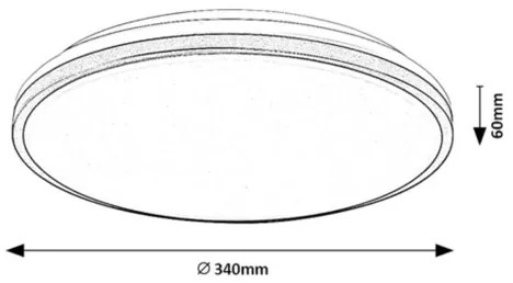 Rabalux 75058 - LED Koupel. stropní svítidlo SLAVA LED/18W/230V IP44 pr. 34 cm