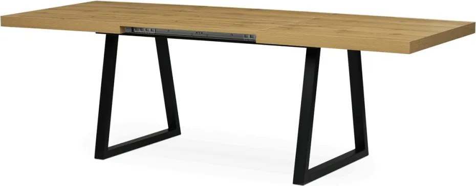 Jídelní stůl rozkládací 160- HT-R5624 OAK, lamino, dub (160 x 90) cm