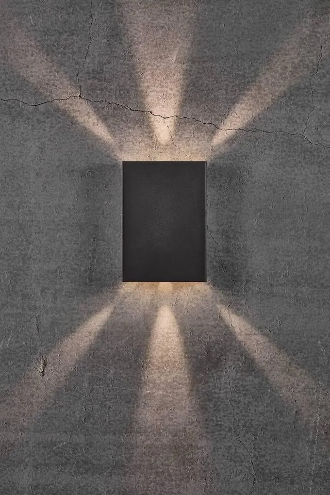 NOR 2019051003 Venkovní nástěnné svítidlo Fold 15 2x3,5W LED černá čirá - NORDLUX