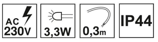 BPS-koupelny LED osvětlení zrcadla Any LED 40 CR, chrom