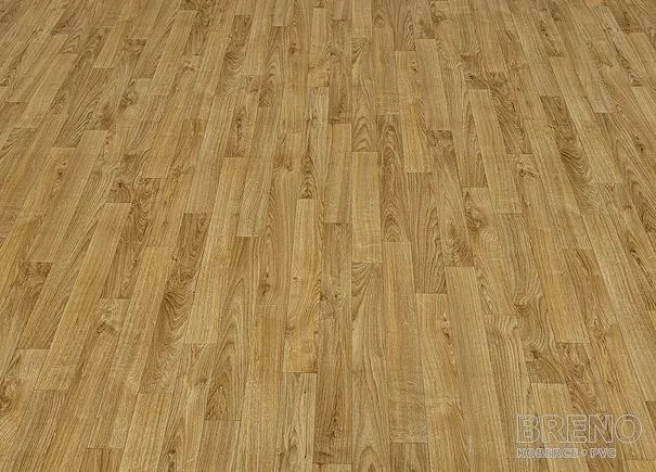 Breno PVC TRENTO Honey Oak 263L – hnědé dřevo, šíře 200 cm