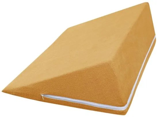 Bellatex Klínový podhlavník 80x50x20 cm Froté, hořčicová