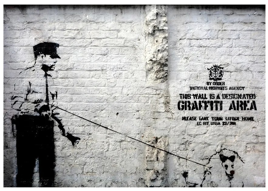 Fototapeta - Banksy - Graffiti Area