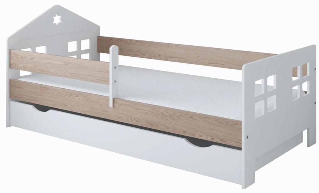 BabyBeds Dětská postel POLA Velikost postele: 160x80 cm, Barevné provedení: Šedá, Úložný prostor: Ano, s úložným prostorem Bílá