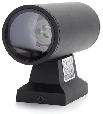 Aigostar - Venkovní nástěnné svítidlo 2xGU10/35W/230V černá IP65 kulatý