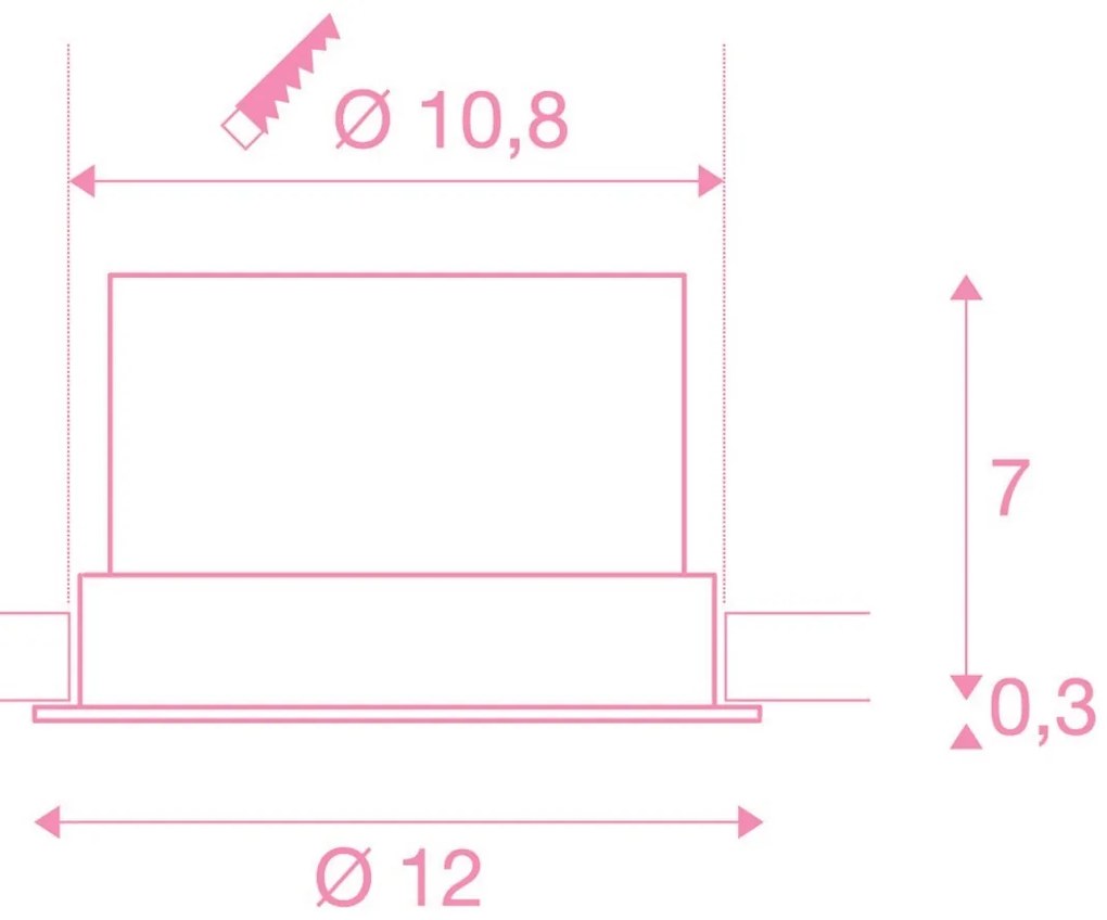 SLV 1004669 Oculus, bílá výklopná bodovka, LED 10,5W 2000-3000K, průměr 12cm