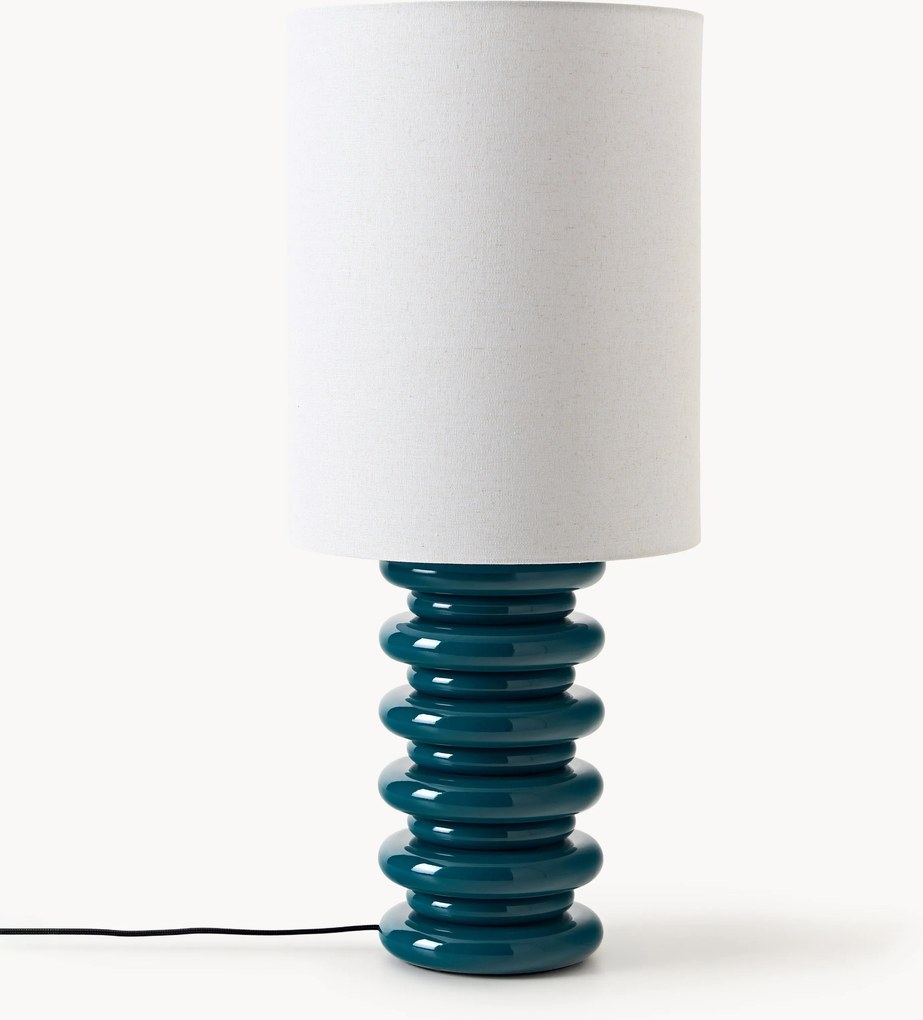 Velká stolní lampa's dřevěnou podstavou Nicolas