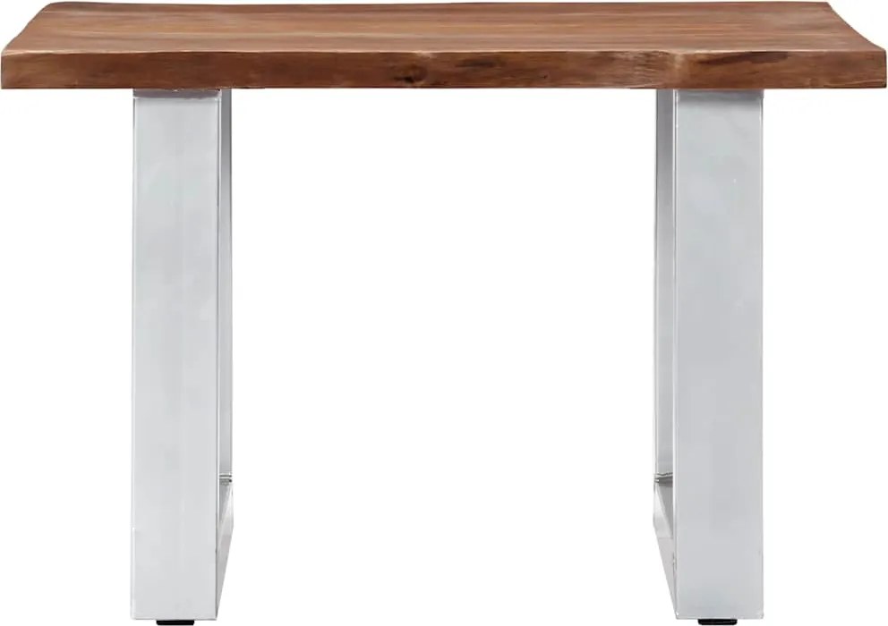 Konferenční stolek s živou hranou 60x60x40 cm masivní akácie 247826