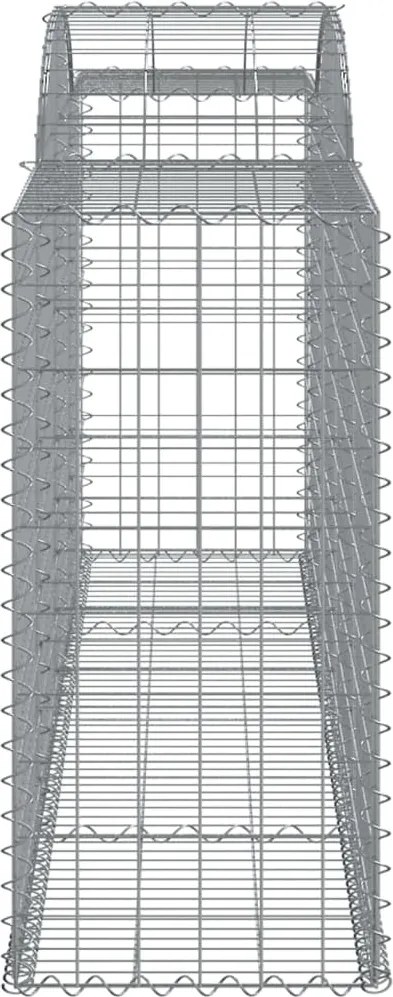 Klenuté gabionové koše 11ks 300x50x100/120cm pozinkované železo 3146710