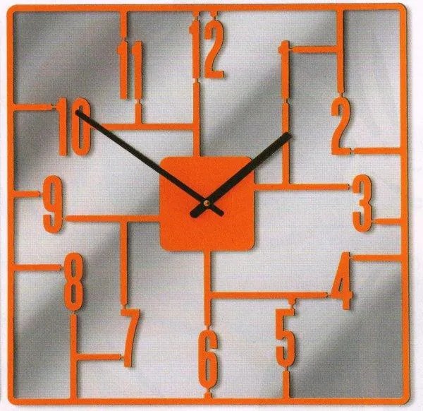 Designové hodiny D-D 270 Meridiana 41cm Meridiana barvy kov oranžový lak