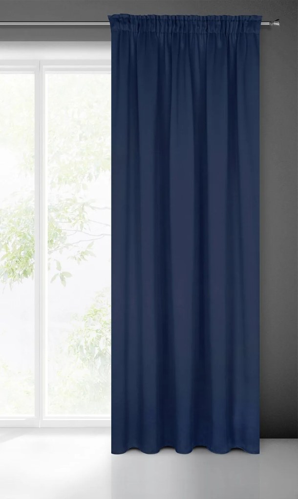 ZATEMŇOVACÍ ZÁVĚS NA PÁSCE BLACKOUT 135X270 CM TMAVĚMODRÁ