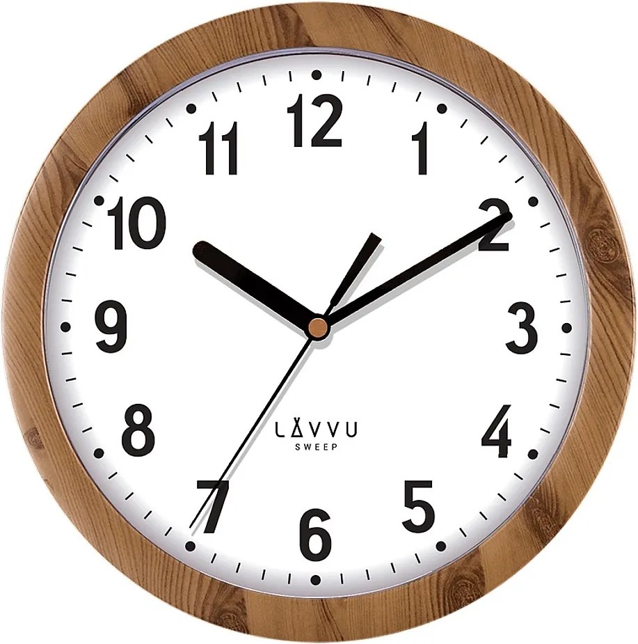Nástěnné hodiny v imitaci dubového dřeva LAVVU BASIC LCS2030