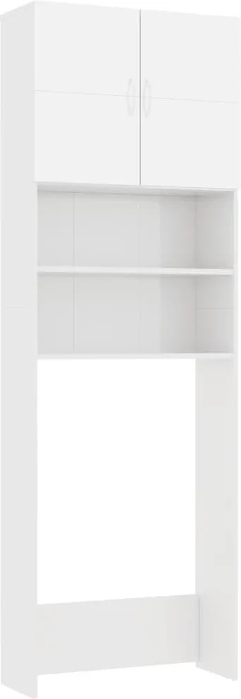 Koupelnová skříňka Wendover - 64 x 25,5 x 190 cm | bílá vysoký lesk