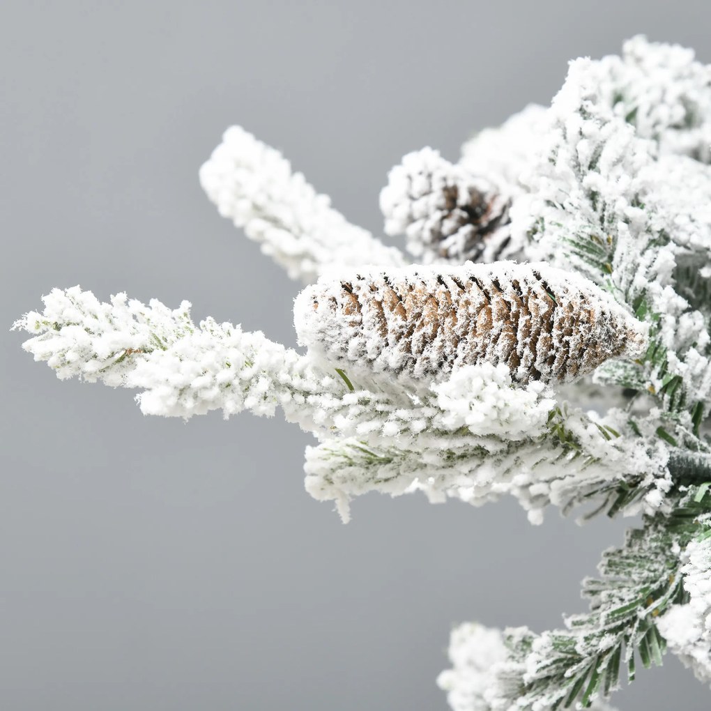 HOMCOM Vánoční stromek 180 cm umělá jedle s umělým sněhem