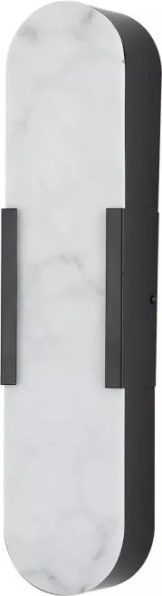 Searchlight 11139BK Nástěnné LED svítidlo OPALINE MARBLE IP44, ČERNÉ 50cm