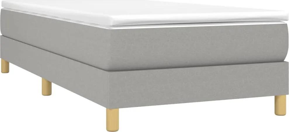 vidaXL Box spring postel s matrací 90x200 cm textil [3144143] Barva: tmavě hnědá