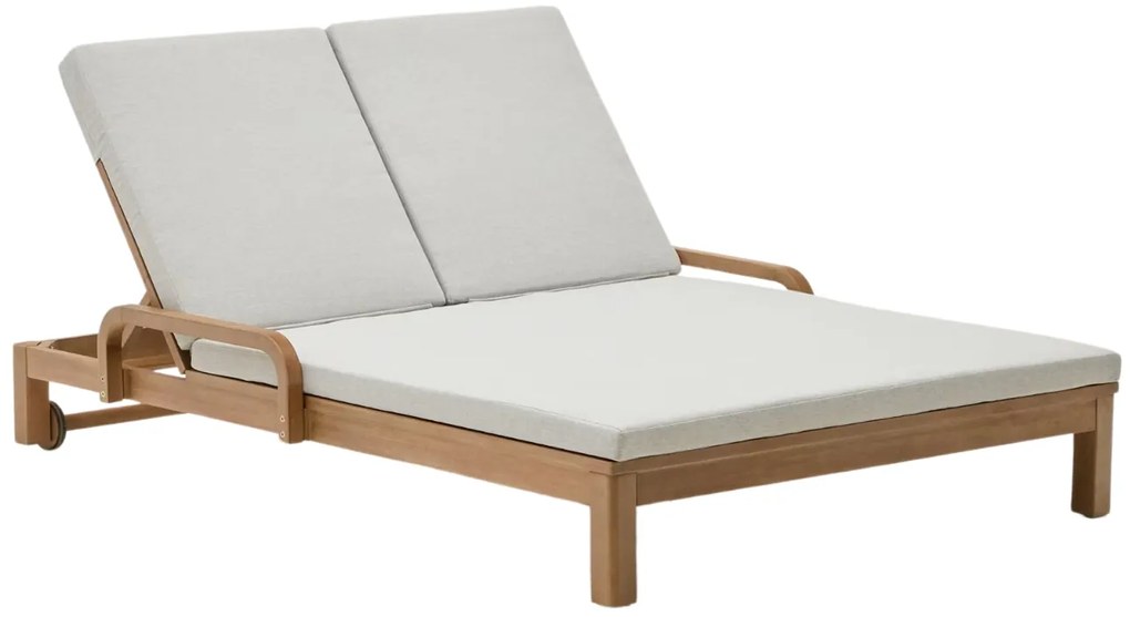 Dřevěné zahradní dvojlehátko Kave Home Sonsaura