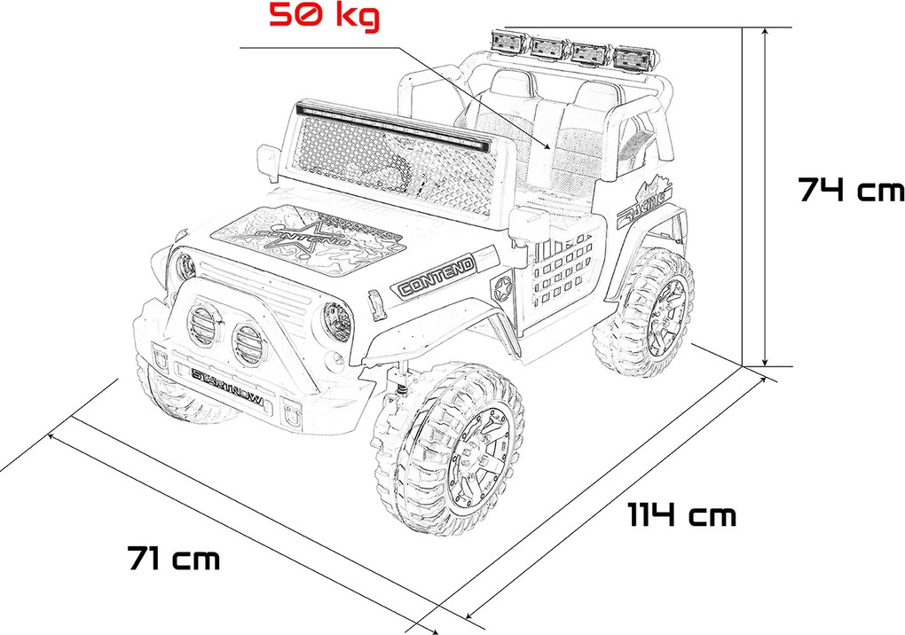 Ramiz Auto Jeep BEAST 4x4 černé