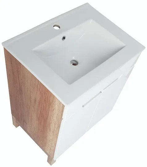 Comodo Koupelnová skříňka s keramickým umyvadlem Doris 60-2D