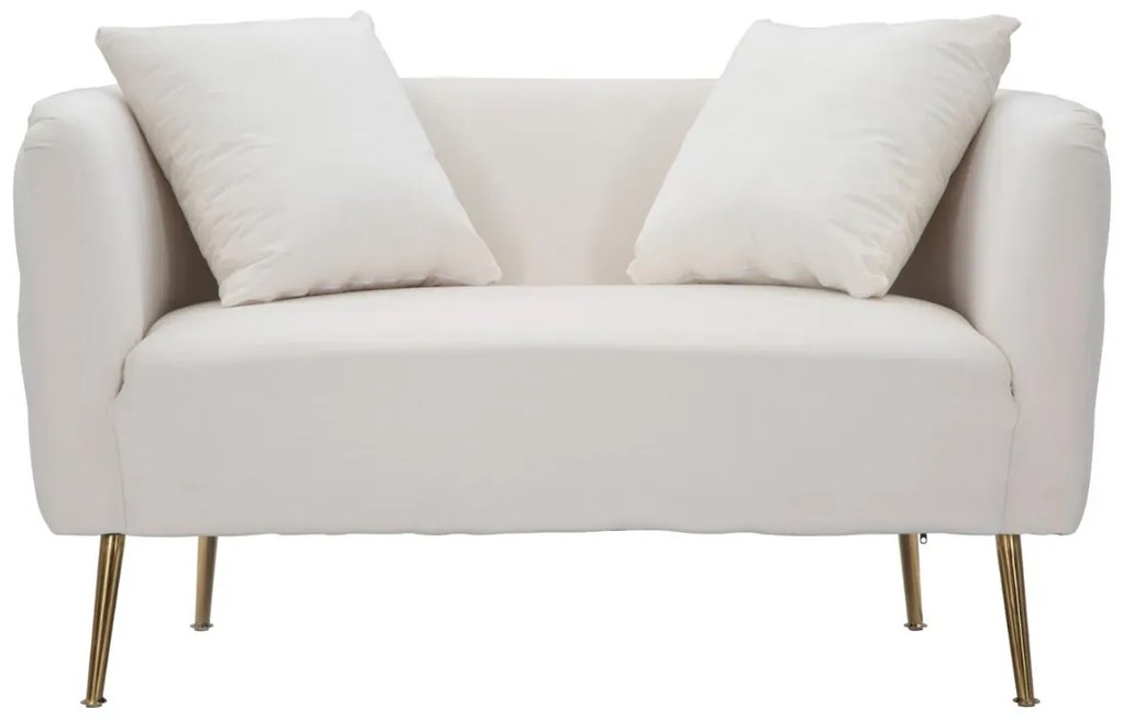 Designová pohovka Pahkakino 127 cm krémová / zlatá