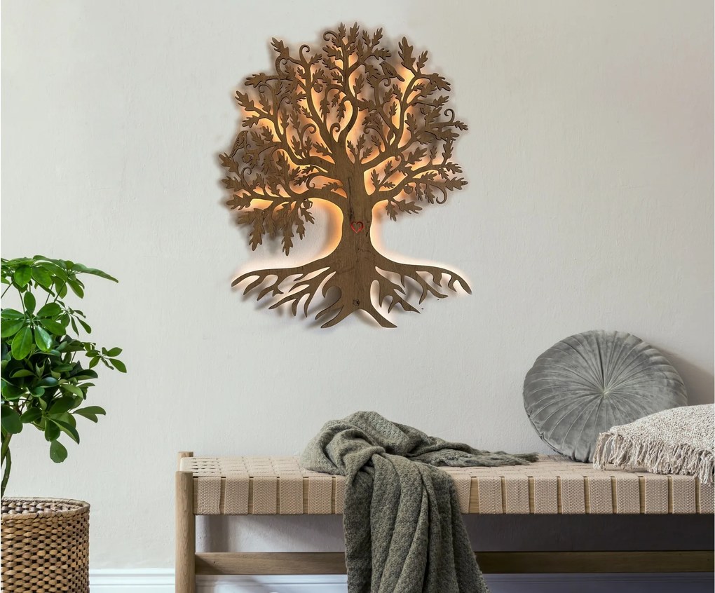 Li-Go "Dub" světelný strom 230V 68x80 cm provedení povrchu: bříza