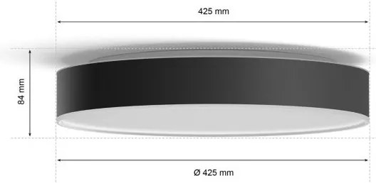Philips - LED Stmívatelné stropní svítidlo Hue ENRAVE L LED/33,5W/230V černá+ DO