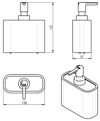 Gedy - Dávkovač mýdla NINFEA bílá/bambus