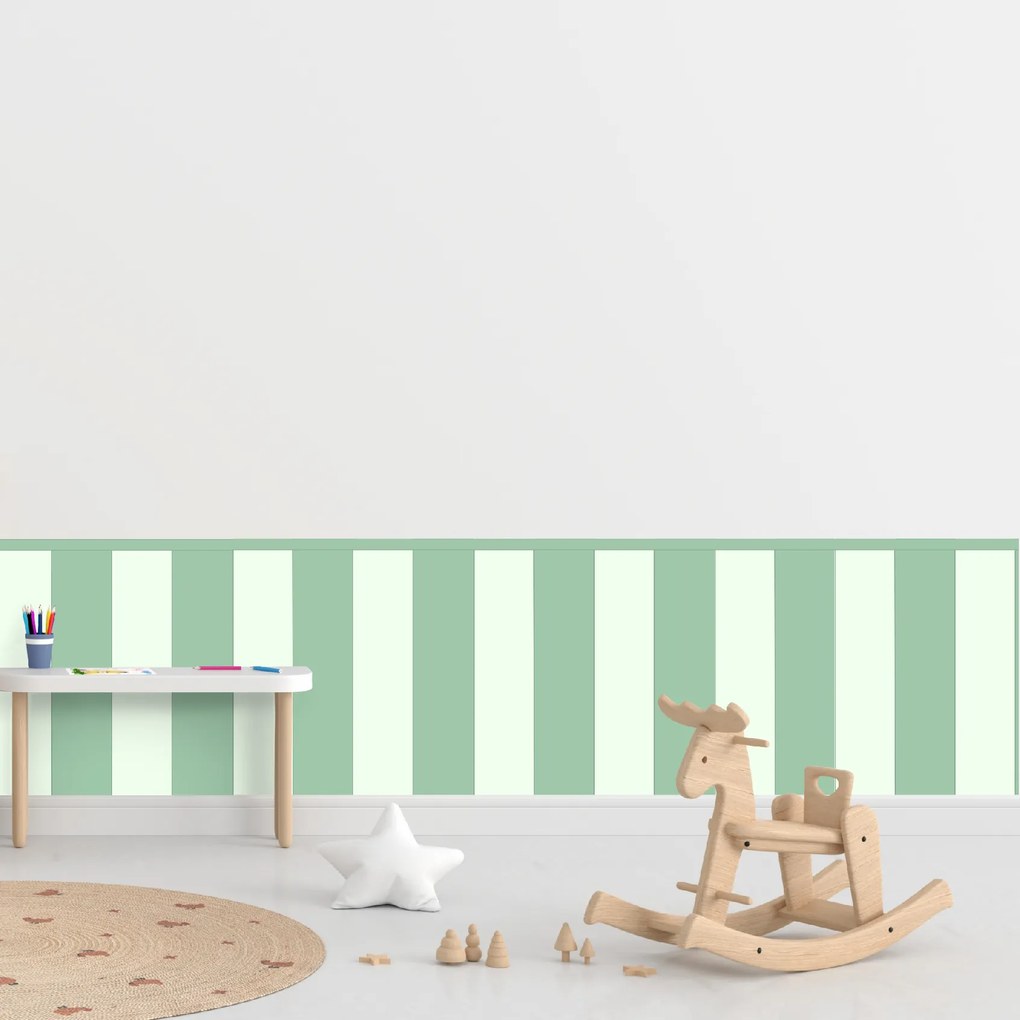 PIPPER. Textilní samolepící tapeta - Obdélník - Mátová barva Barva: Kombinace, Velikost: 60cm