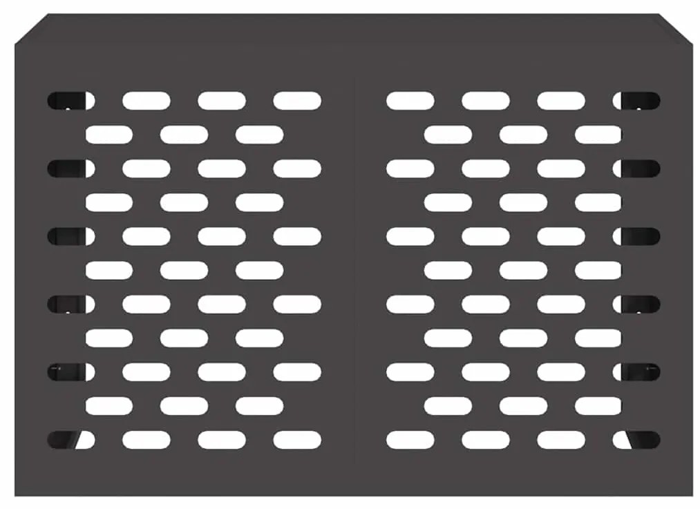 vidaXL Ochrana klimatizace Černá 90 x 40 x 60 cm Ocel