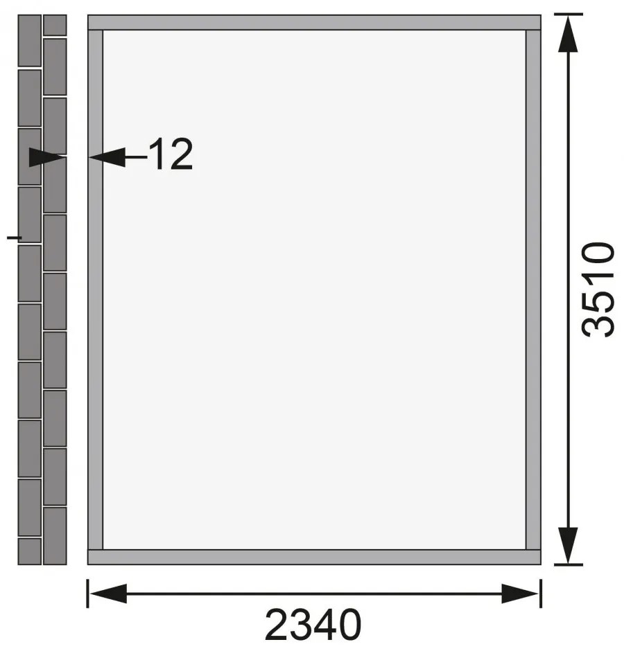 Dřevěný zahradní domek BOMLITZ 238x355 cm Lanitplast Přírodní dřevo