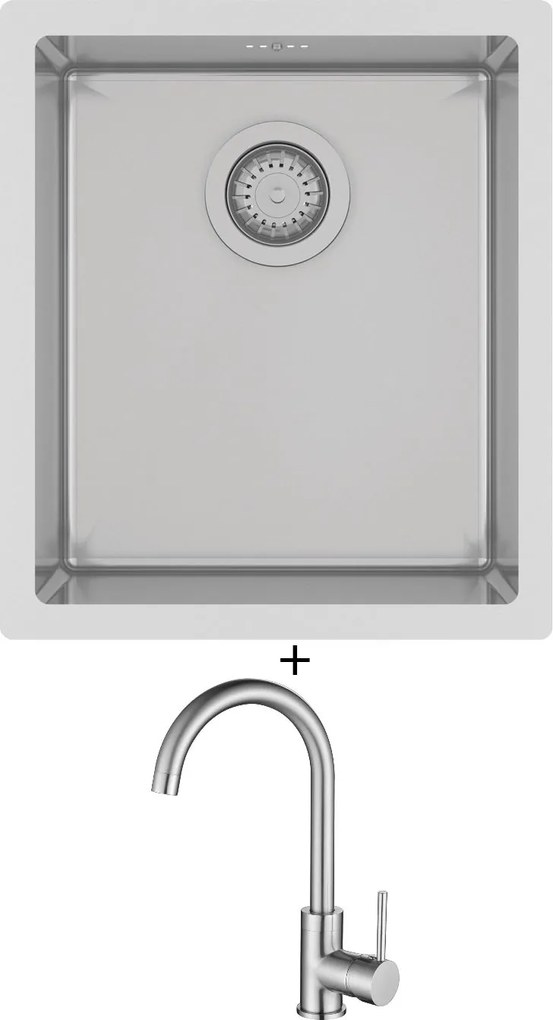 SET Aquastone ELEGANT 120-34 nerez kartáčovaný + Aquastone AQ 5561 nerez imitace